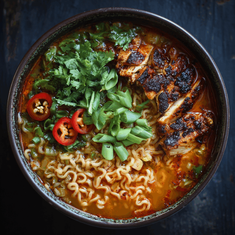 Fiery Chicken Ramen : Bold & Comforting